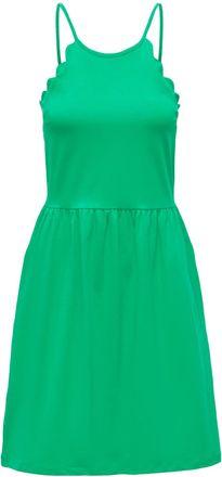 Only Damen Onlamber Strap Scallop Short Dress Ay Nn, Simply Green, L