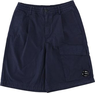 C.P. Company C.p. Company - Micro-Reps Boxy Lens Shorts - Homme - Shorts - Bleu - Taille: XL