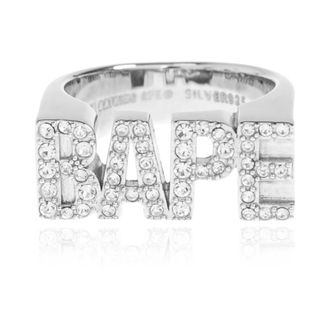 A Bathing Ape A Bathing Ape, Homme, Accessoires, Gris, Taille: 58 MM Silver Logo Ring
