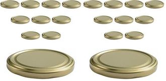 mikken Art 10 Deckel TO 82/8,5 cm f&uuml;r Marmeladengl&auml;ser Twist-Off Ersatzdeckel Schraubdeckel f&uuml;r Sturzgl&auml;ser und Einmachgl&auml;ser Gold (Packung mit 2)