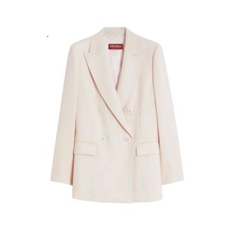 Max Mara Femme, Vestes, Rose, Taille: 38 FR Blazer crois&eacute;