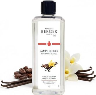 Maison Berger Recharge Lampe Berger Vanille Gourmet 1 Litre - Vanille & Cacao - Parfum Gourmand sucr&eacute; & Enveloppant - Neutralisation des odeurs - Fabriqu&eacute; en France