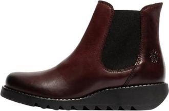 FLY London Femme SALV195FLY Fashion Boot, VIN (ÉLASTIQUE Noir), 37 EU