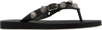 Balenciaga Cagole Thong Slider - Black