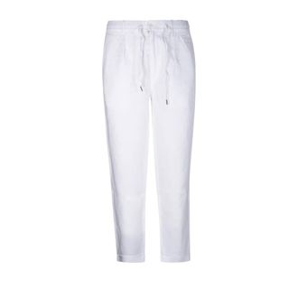 Ralph Lauren Homme, Pantalons, Blanc, Taille: S Lateef Pantalon en lin coupe slim fusel&eacute;e