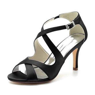 Generic Femmes Formelle Bout Ouvert Chaussures De Mariée Sangle Croisée ...