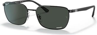Ray-Ban Rb3684ch Chromance Sonnenbrillen Schwarz Fassung Grau Glas Polarisiert 58-18