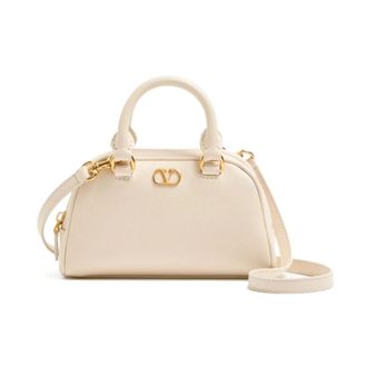 Valentino Garavani VLogo Mini Leder Henkeltasche - - Bags - Damen - Wei&szlig; - ONE SIZE