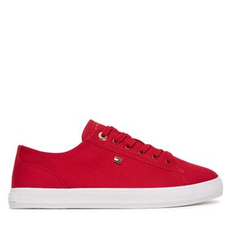 Tommy Hilfiger Sneakers Tommy Hilfiger Th Foxing Sneaker Canvas FW0FW09170 Rot