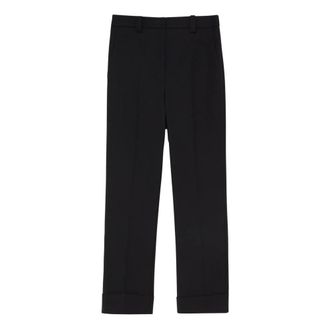 Patrizia Pepe Gabardine Cropped Hosen - - Trousers - Damen - Schwarzk - XL