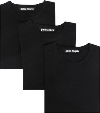 Palm Angels 3er-Pack T-Shirts mit rundem Ausschnitt - Schwarz