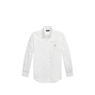 Polo Ralph Lauren Chemise droite &agrave; logo en coton m&eacute;lang&eacute;