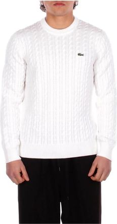 Lacoste Homme, Pulls, Beige, Taille: S Pull en Coton Tricot&eacute; en C&acirc;bles