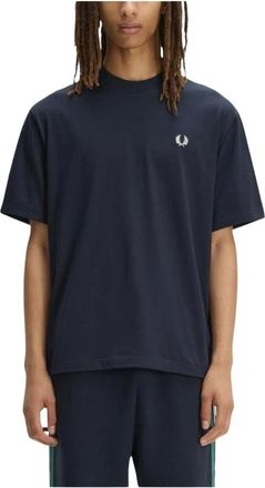 Fred Perry Homme, Tops, Bleu, Taille: M T-Shirt Ras du Cou