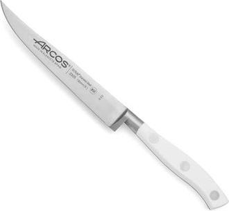 Arcos Fleischmesser Geschmiedet 130 mm aus Nitrum Edelstahl - Dünne Klinge mit Weicher Schneide, Ergonomischer Griff aus Polyoxymethylen (POM) - Weiß, Serie