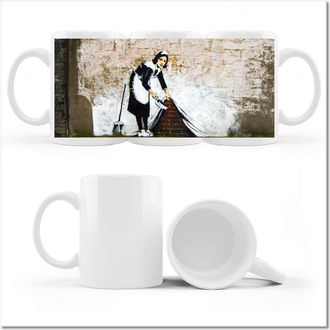 Generic Kaffee Tee Tasse Tasse mit Foto Banksy Maid Graffiti Nr. H5031Z_Cup