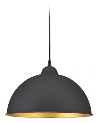 Trio Leuchten DUOLINE SUSPENSION JIMMY SCHWARZES METALL UND GOLDENE INNENAUSSTATTUNG D. 31CM 73120102