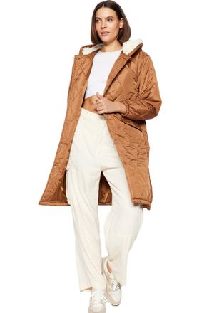 Trendyol Damen Trendyol Womens Oversize Parkas Plain Woven Winter Jacket Coat, Braun, XS EU