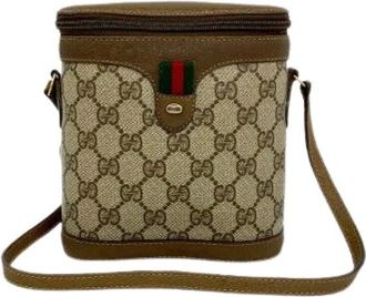 Gucci Sac bandouli&egrave;re mini en cuir et PVC Pre-owned - Femme - Pre-owned - Brun - Taille: ONE Size