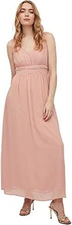 Vila Vila Vimilina Robe Longue/Su-Noos Cocktail, Misty Rose, 46 Femme