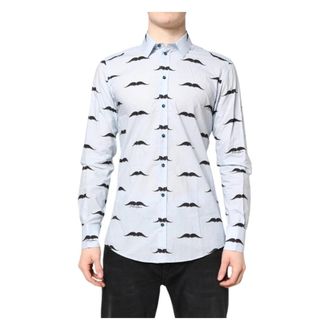Dolce & Gabbana Hellblaues Baumwoll Martini Formelles Hemd - - Shirts - Herren - Blau - M