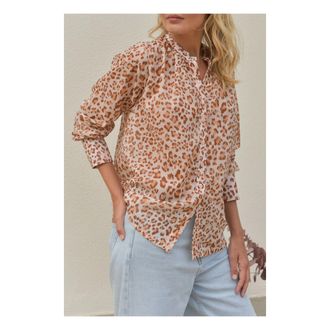 Marlot Paris Blouse Michelle L&eacute;opard Voile de Coton - Collection Femme Marlot Paris