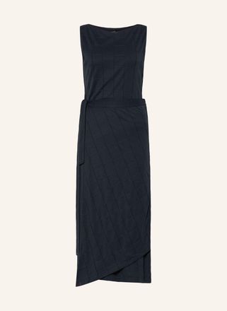 HUGO BOSS Strickkleid Equadri In Wickeloptik blau