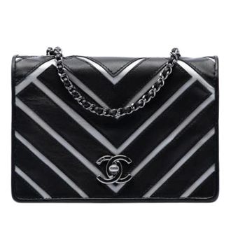 Chanel Sac bandouli&egrave;re matelass&eacute; en cuir dagneau Pre-owned - Femme - Pre-owned - Noir - Taille: ONE Size
