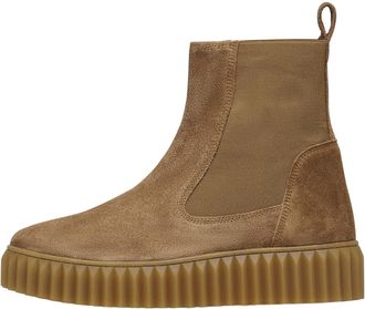 Voile Blanche Stiefeletten aus Veloursleder, Hellbraun 37