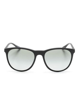 Emporio Armani lunettes de soleil à monture ronde - Noir