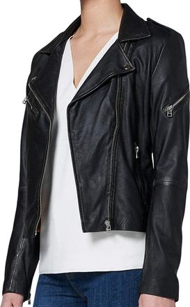 Goosecraft Damen Amsterdam Perfecto Jacke, Schwarz (Black), XX-Large