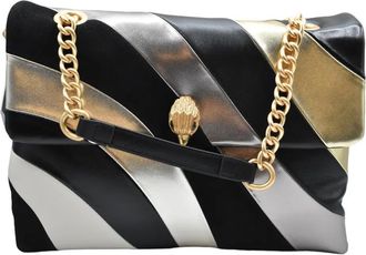 Kurt Geiger Hobo Bags - Diagonal Stripe Soft Handbag - Gr. unisize - in Schwarz - f&uuml;r Damen