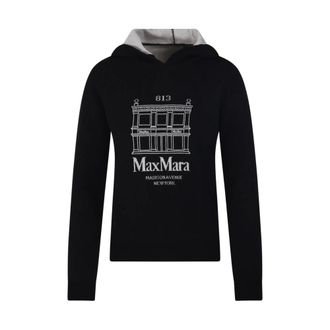 Max Mara Femme, Sweatshirts et sweats &agrave; capuche, Noir, Taille: 38 FR Ultimo Sweat &agrave; capuche Sweater