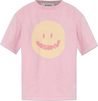 Misbhv Misbhv, Homme, Tops, Rose, Taille: XS T-Shirt Imprim&eacute;