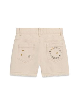 Chlo&eacute; Cotton Denim Shorts - Blue