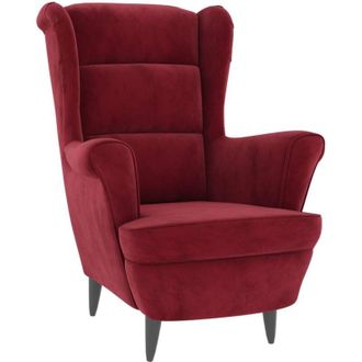 Les Tendances Fauteuil Rouge bordeaux Velours