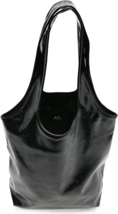 A.P.C. Patent Leather Tote Bag - Black