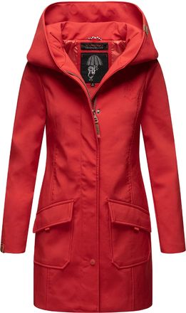 Marikoo Damen &Uuml;bergangsjacke Softshellmantel atmungsaktiv mit Kapuze Mayleen Red Gr. 3XL