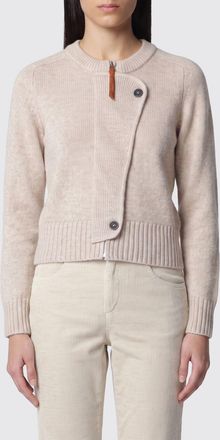 Isabel Marant Cardigan Murielle en laine beige avec bords c&ocirc;tel&eacute;s