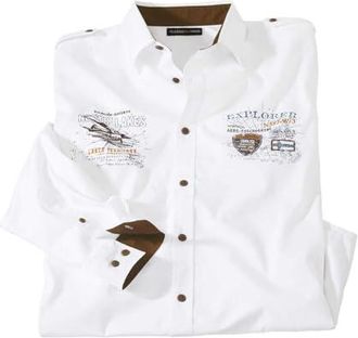 Atlasformen Chemise Blanche Aviateur - 4XL