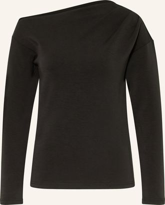 Selected One-Shoulder-Shirt schwarz