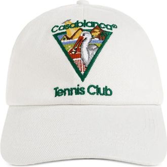 Casablanca Hat White Brown Pyramid Abduction Tennis