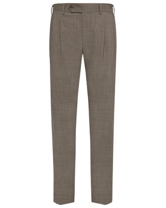 Pantaloni Torino Anzughose mit Bundfalte aus einem elastischem Wollmix in