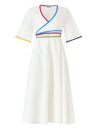 Rosie Assoulin robe en coton à coupe mi-longue - Blanc