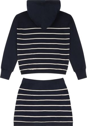 Moncler Girls Two-Piece Cotton Suit Blue Knitwear Sweater