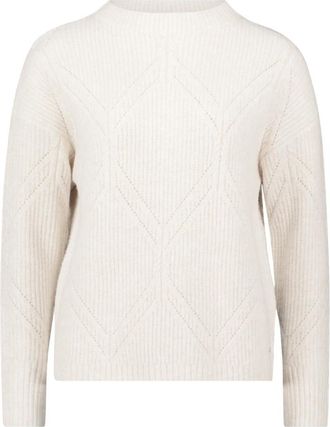 Betty & Co Strickpullover mit Struktur - - Knitwear - Damen - Wei&szlig; - 2XL
