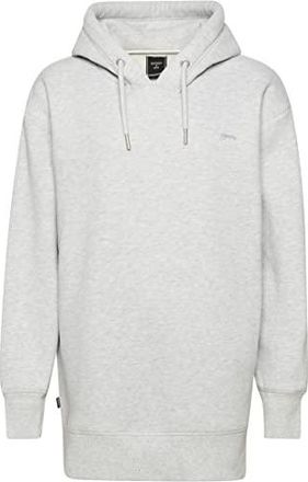 Superdry Robe de survêtement en coton bio avec logo brodé pour femme, coupe surdimensionnée, Gris glacier chiné, X-Small