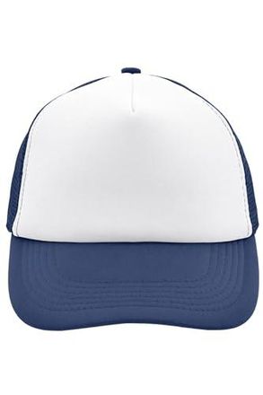 noTrash2003 Casquette de baseball Trucker en maille - Unisexe - Taille unique et mod&egrave;les pour enfants - 30 couleurs - Uni - Bicolore - Polyester et coton, blanc e