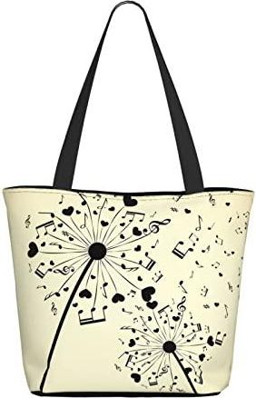 AOOEDM Musique Pissenlit Flower Ladies Shopping Bag 13x11x7in.Le cadeau parfait pour la Saint-Valentin.Cest de la Saint-Valentin pour maman, fille, &eacute;pouse, e