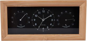 Karlsson Wecker Neat Rectangle - Schwarz - 26x5.4x12.8cm - Rechteck - Bamboo - Wecker f&uuml;r Schlafzimmer - Weihnachtsdekoration - Geschenk f&uuml;r sie